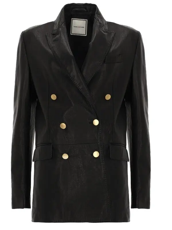 Tagliatore Double Breasted Leather Jacket