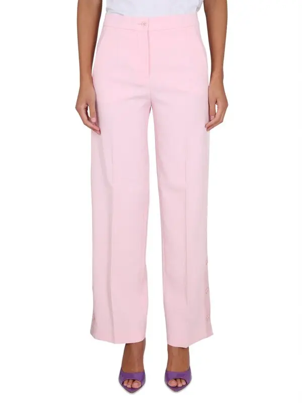 Moschino Tailored Button Detail Trousers - Pink