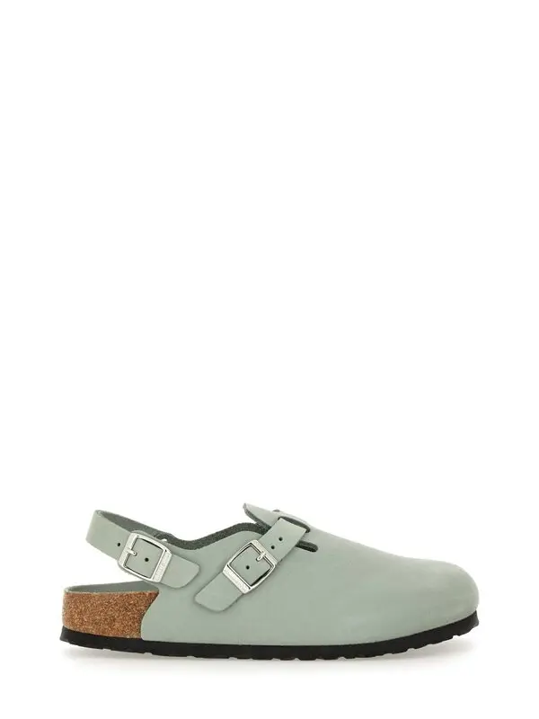 BIRKENSTOCK Narrow Fit Leather Buckled Sandals - Grey