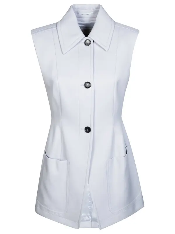 Sportmax Sleeveless Gilet Shirt - Azzurro