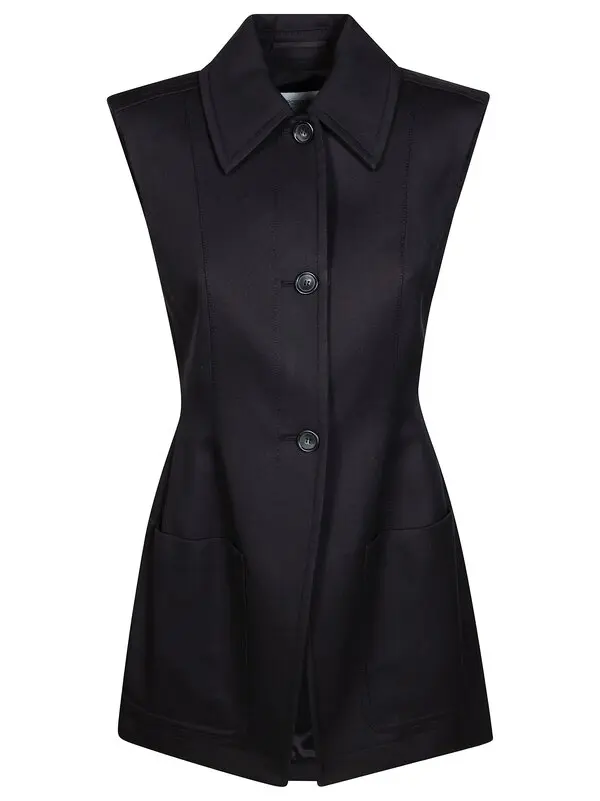 Sportmax Mini Gilet Shirt Perfect For Spring/summer 2026 - Nero