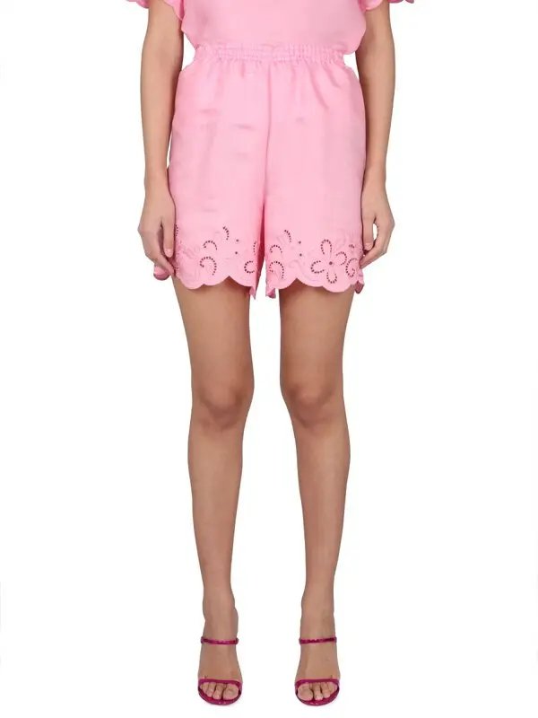 Moschino Ajour Shorts With Sangallo Embroidery