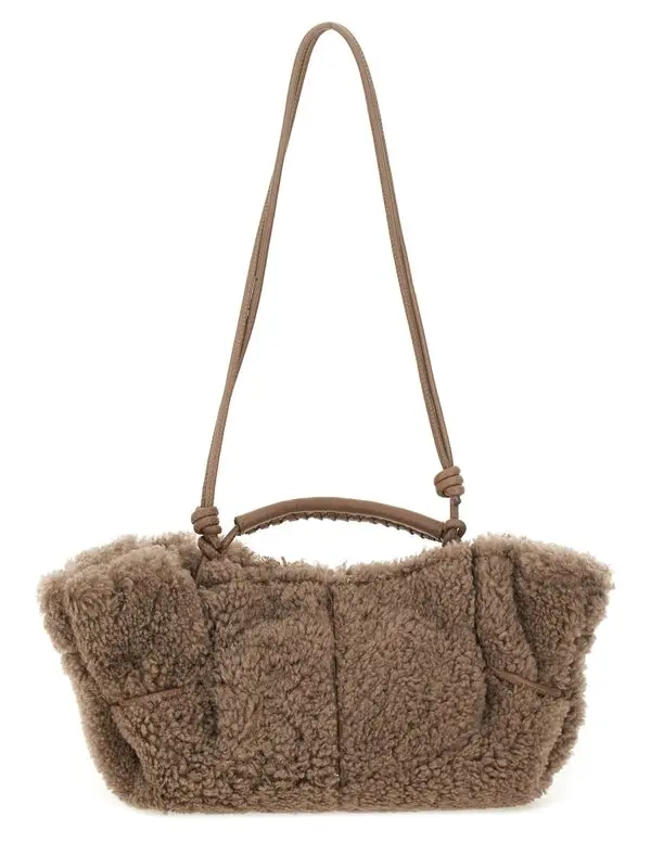 Hereu Braided Handle Shoulder Bag - Grey