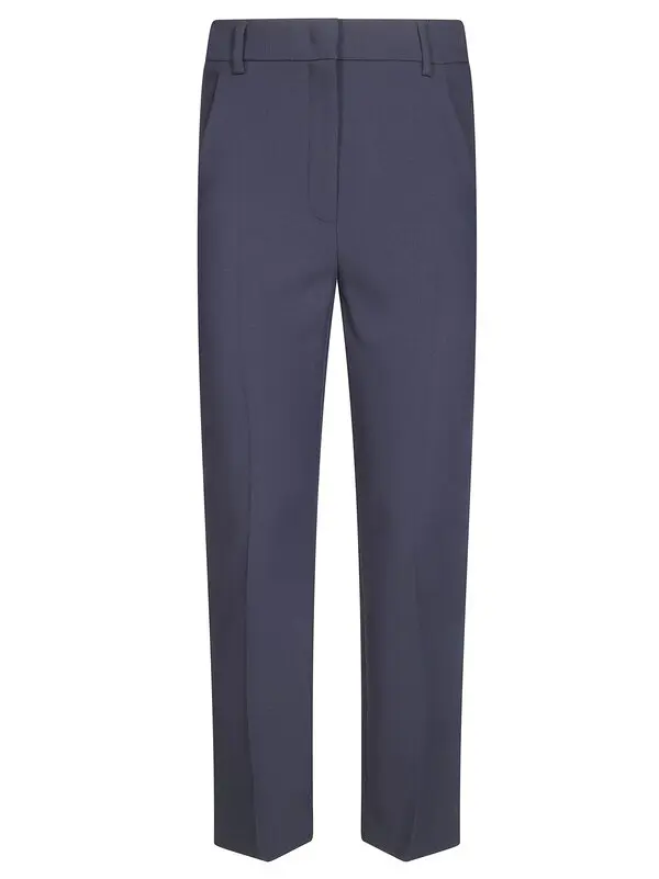 Max Mara Wool Stretch Trousers - Blu