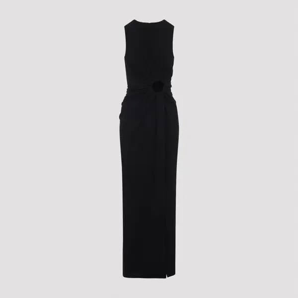 Sportmax Saletta Maxi Dress With Ring Detail - Black