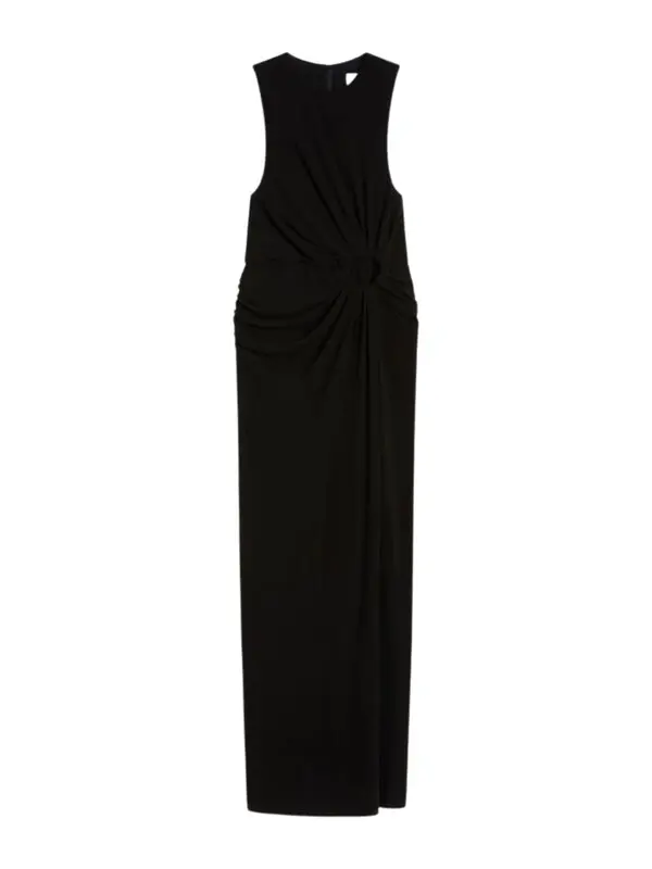Sportmax Saletta Crêpe Jersey Maxi Dress With Cutout Detail - Black