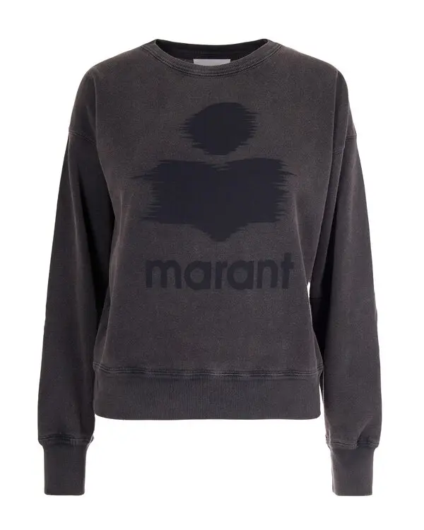 MARANT ETOILE Graphic Crewneck Sweatshirt - Anthracite