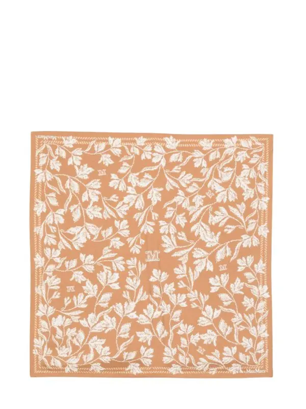 Max Mara Eclectic Geometric Pattern Scarf - Bronze