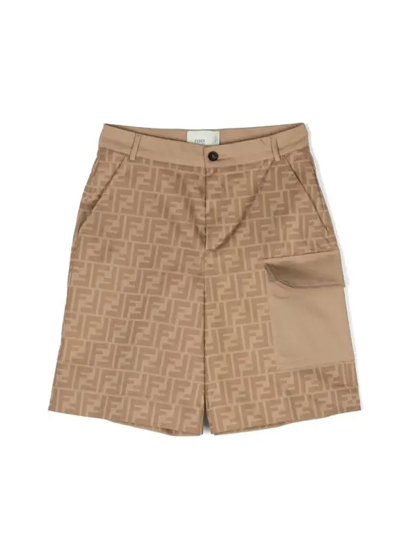 Fendi Shorts Jeans - Beige