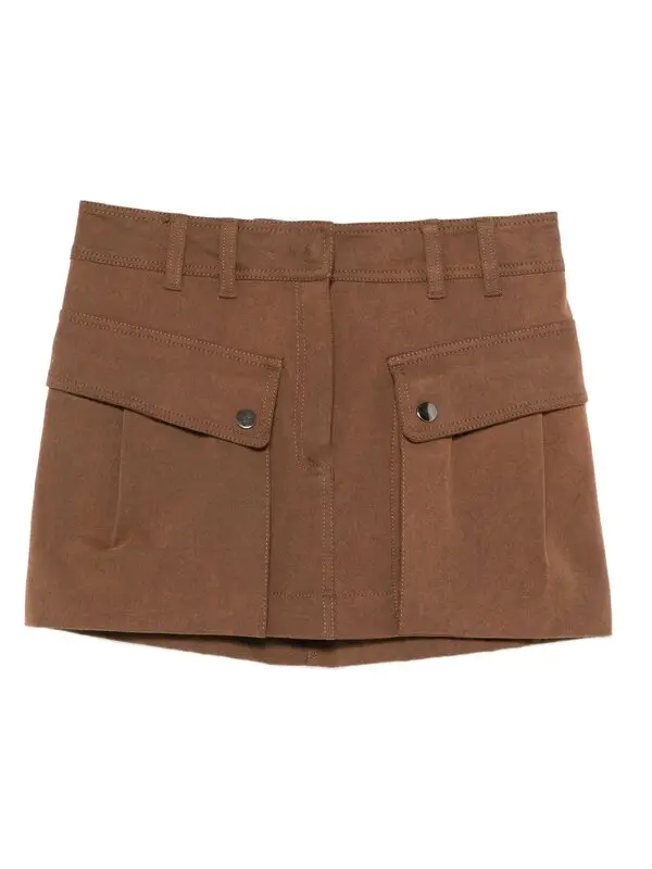 Andamane Cargo Mini Skirt With Zip And Button Closure