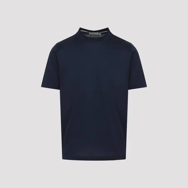 Canali Classic Cotton T-shirt For - Blue