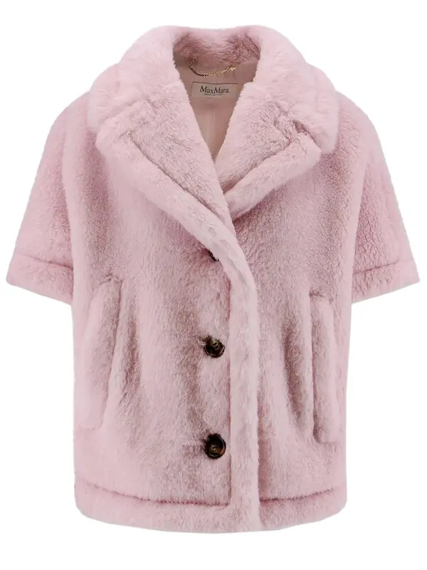 Max Mara Mini Kimono Sleeve Coat - Pink