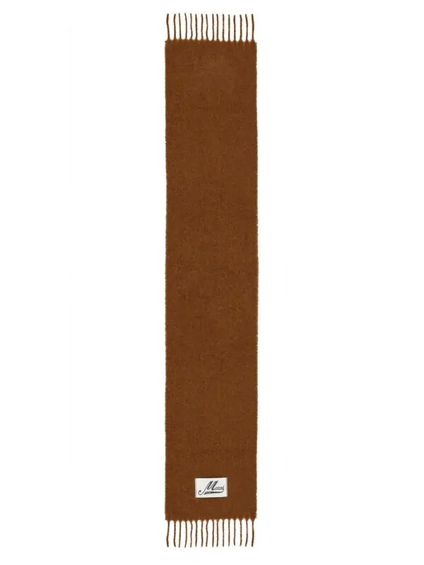 Marni Logo-appliqué Alpaca Scarf