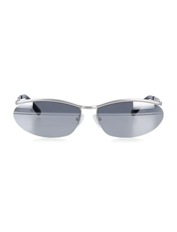 Attico Metal Oval Sunglasses - Silver