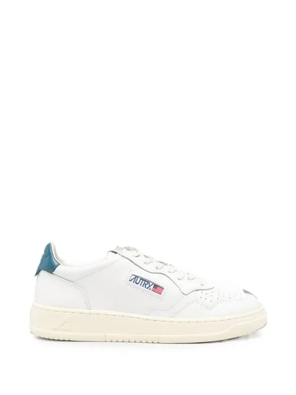 AUTRY Leather Sneakers With Perforated Toe And Multi-textured Inserts - Bianco