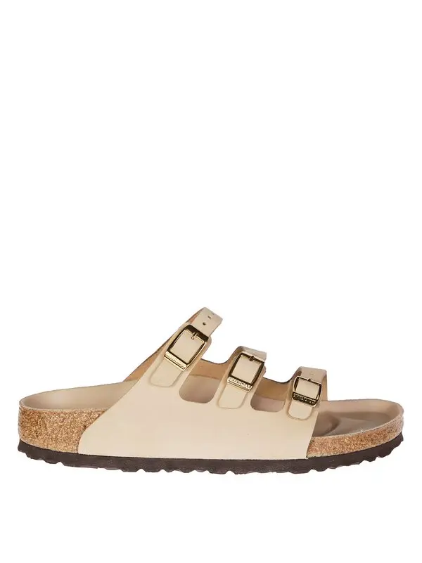 BIRKENSTOCK Triple Buckle Slide Sandals For - Beige