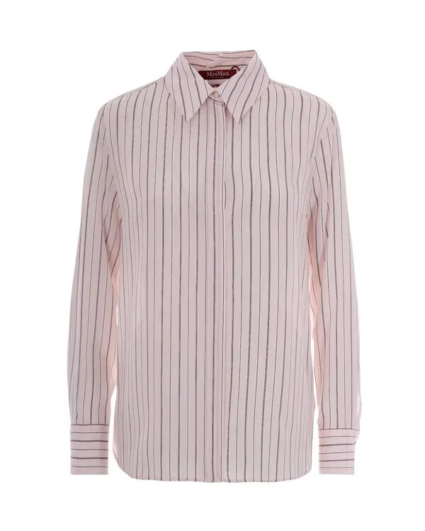 Max Mara Striped Silk Shirt - Rosa