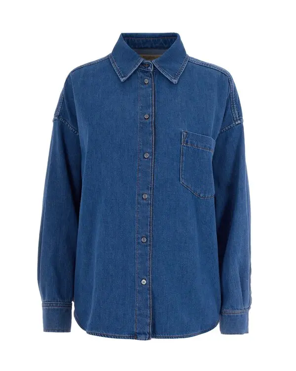 Max Mara Classic Cotton Shirt - Blu