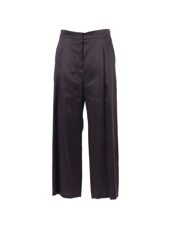 Max Mara Tailored Ramie Trousers - Black