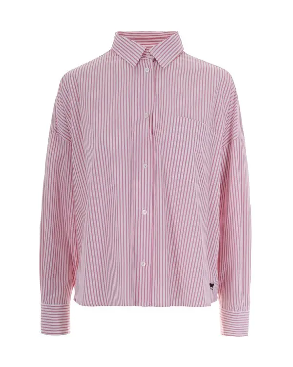 Max Mara Striped Cotton Shirt - Rosa