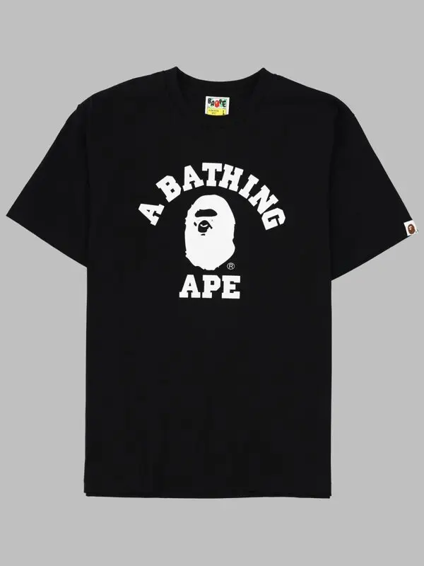 A BATHING APE Graphic Cotton T-shirt - Black