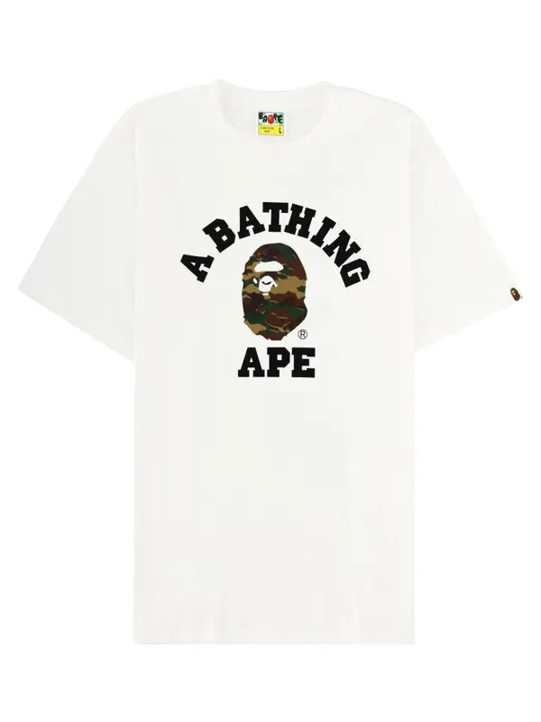 A BATHING APE Graphic Cotton T-shirt - White