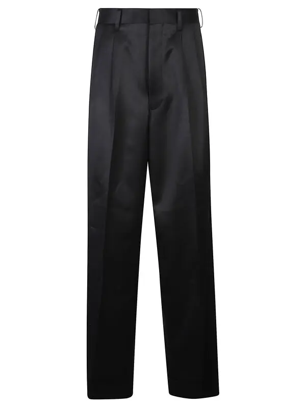 Junya Watanabe Wool Viscose Trousers With Belt Loops - Black