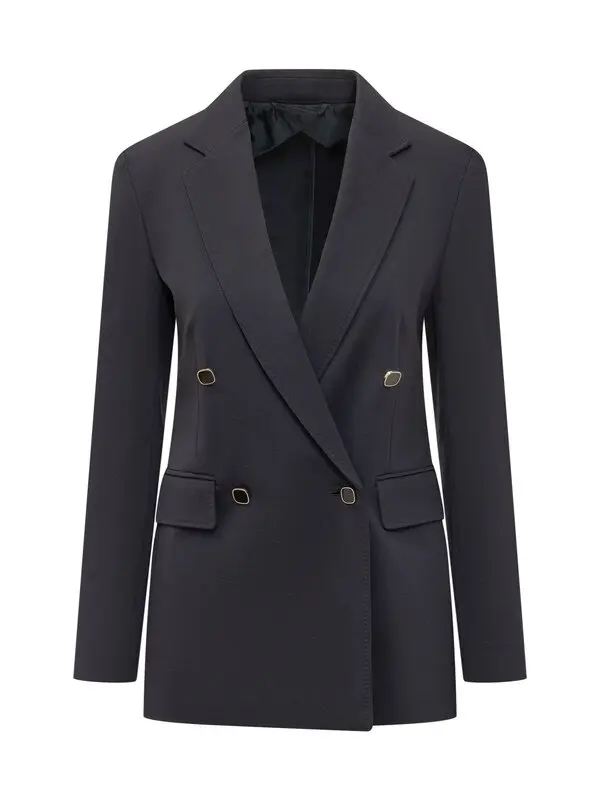 Max Mara Double-breasted Blazer With Notched Lapel