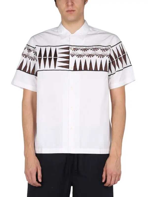 Universal Works Embroidered Pointed Collar Shirt