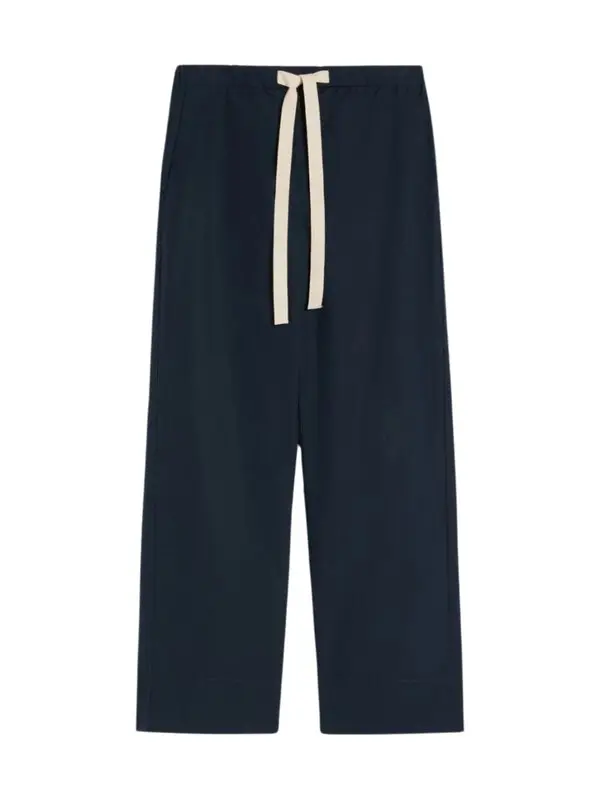 Max Mara Poplin Trousers With Drawstring Waist And Pockets