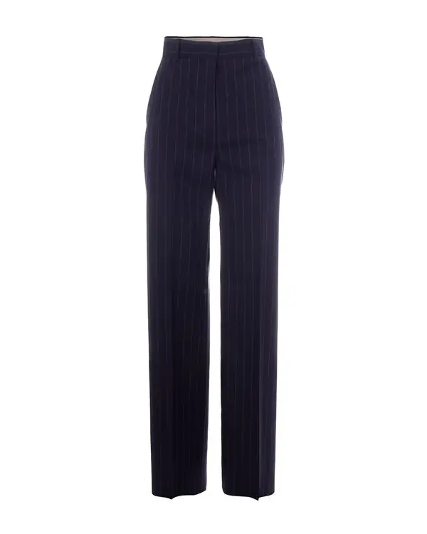 Max Mara High-waist Pinstripe Straight-leg Trousers