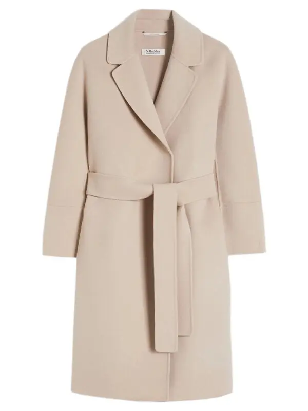 Max Mara Kimono Sleeve Wool Coat - Beige