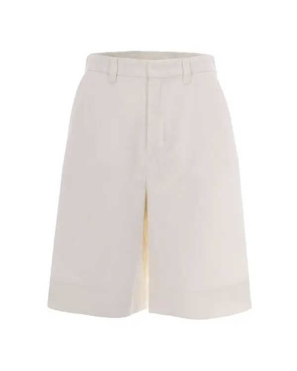 Max Mara Cotton Linen Blend Shorts - Bianco