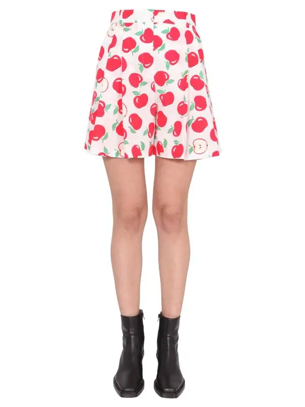 Moschino Printed Cotton Poplin Shorts - Multicolour