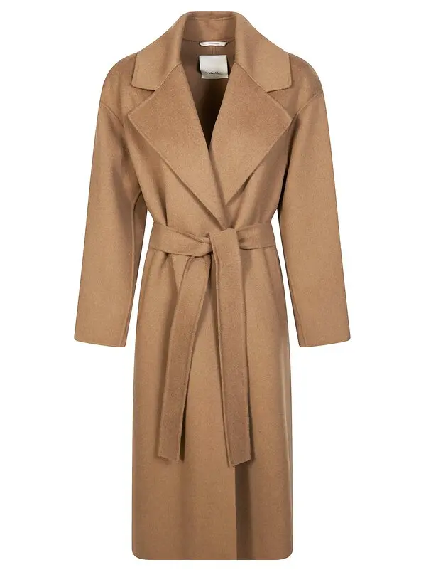 Max Mara Tailored Belted Long Sleeve Jacket - Beige