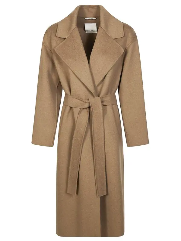 Max Mara Tailored Belted Long Sleeve Jacket - Beige
