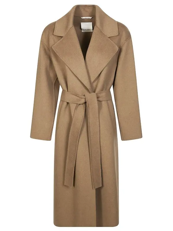 Max Mara Tailored Belted Long Sleeve Jacket - Green
