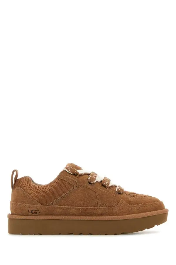 UGG Suede And Recycled Canvas Mesh Low Top Sneakers - Brown