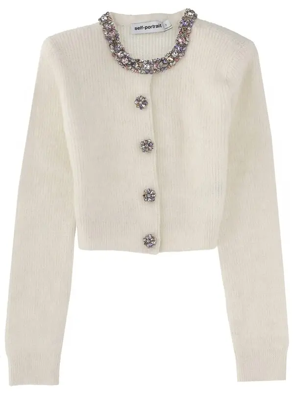 SELF-PORTRAIT Cardigan With Diamanté Detail