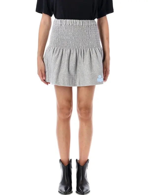 MARANT ETOILE Paintcifica Mini Skirt - Grey Ice Blue