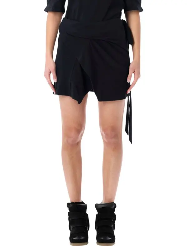 MARANT ETOILE Contemporary Mini Wrap Skirt Size - Black