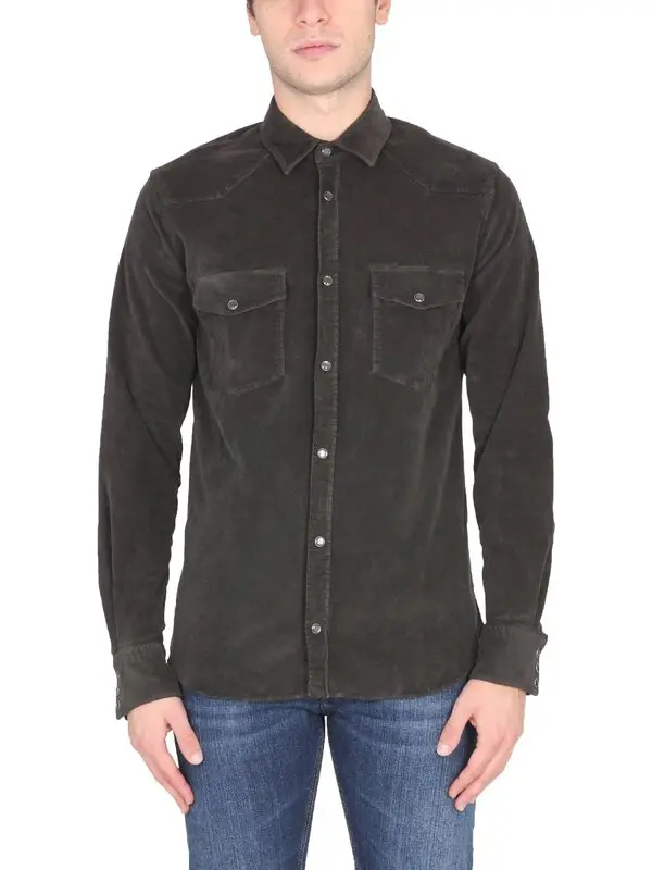 PT TORINO Classic Collar Snap Closure Shirt