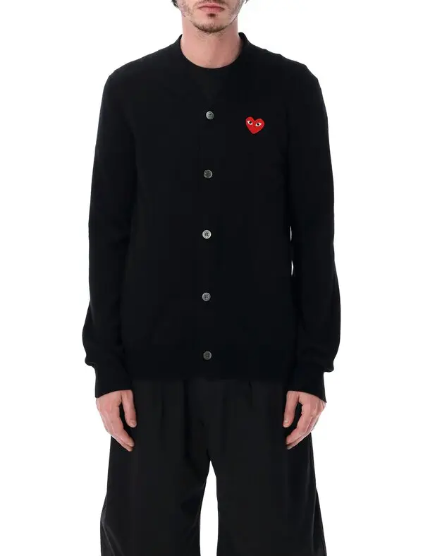 Play Comme Des Garcon Classic V-neck Cardigan In Size