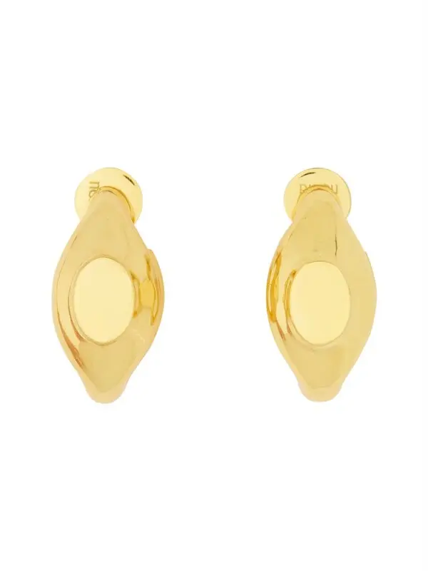 PATOU Signet Earrings In Brass - Gold