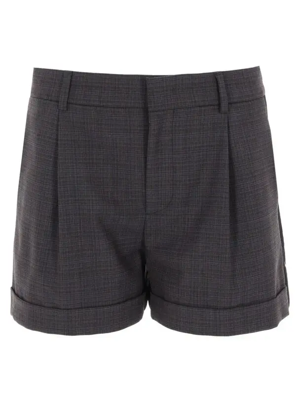 Moschino Tailored Plaid Shorts - Grey