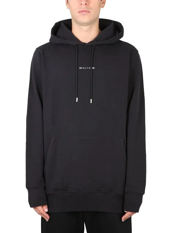 1017 Alyx 9sm Logo-print Pullover Hoodie - Black
