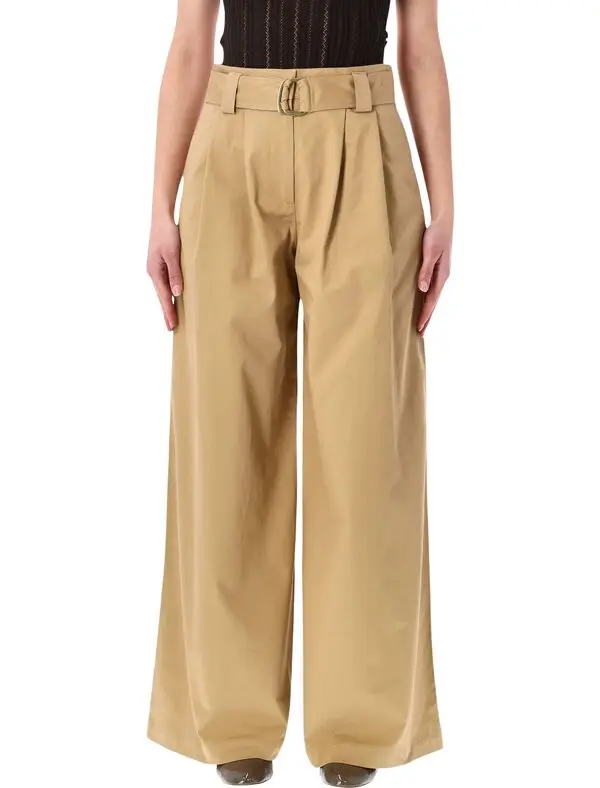 SESSUN High-rise Belted Wide-leg Trousers