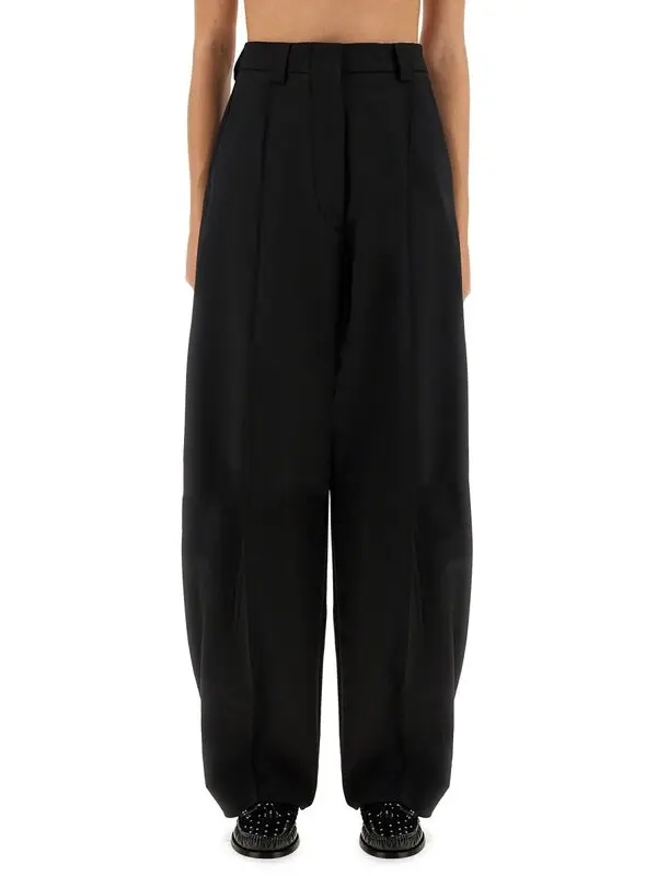 THELATEST Pleated Front-zip Trousers - Black
