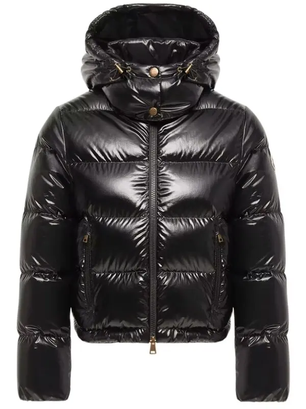 Moncler Mini Down-filled Coat With Adjustable Hood Size - Nero
