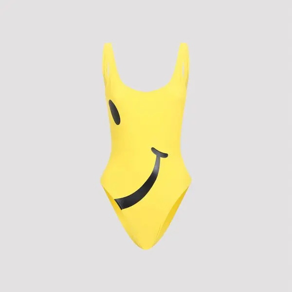 Moschino Smile One Piece Swimsuit - Yellow & Orange